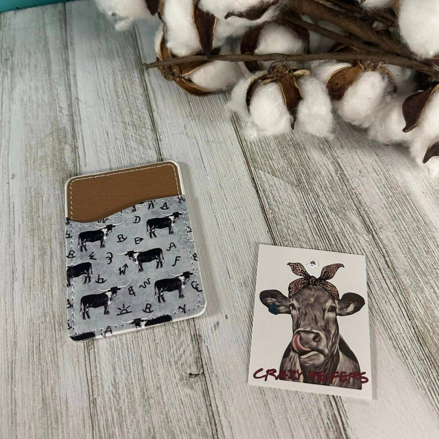 Phone Stickers/Card Holders: BRANDED BLACK – cattlecreekco